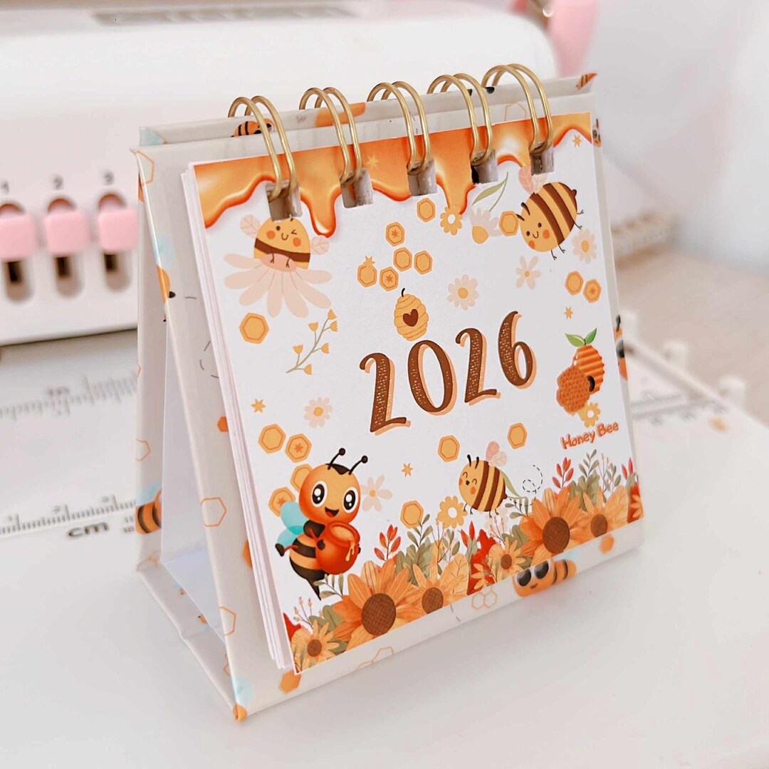 2026 Bee Mini Bee Desk Calendar Template Digital Products - Etsy