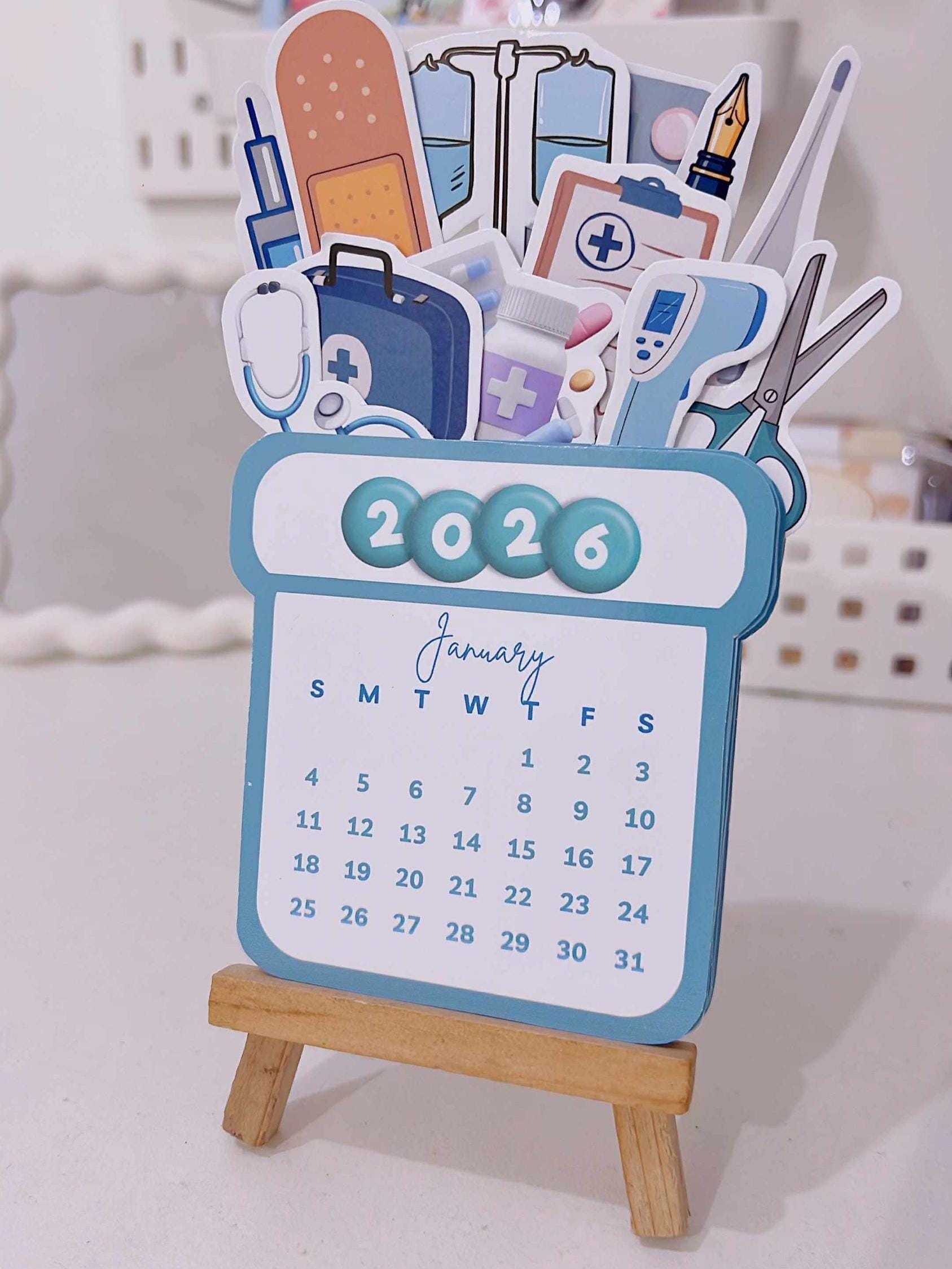 Medical-themed Calendar Template - Etsy