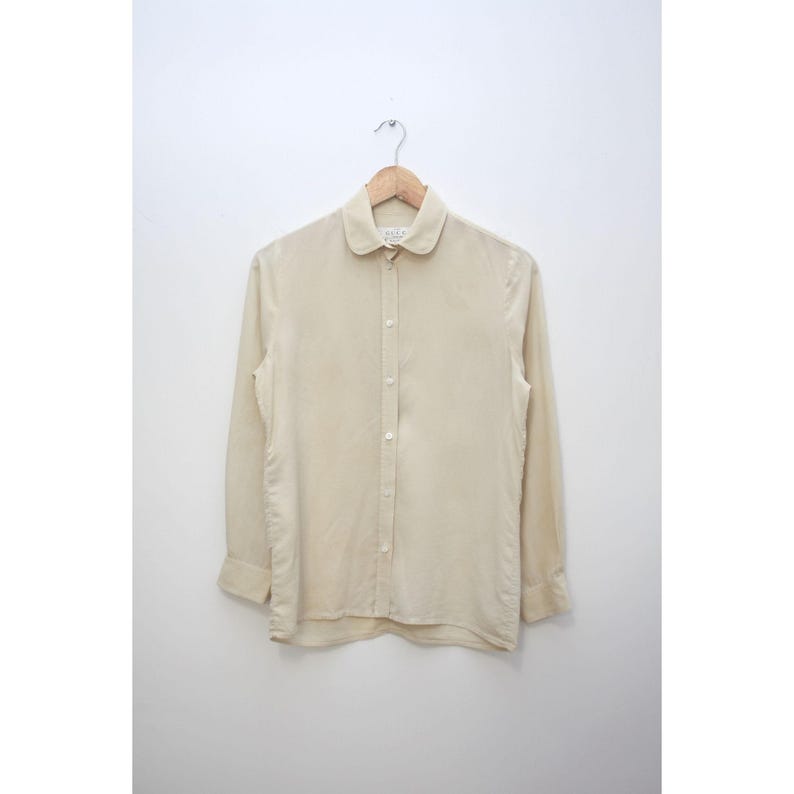 Gucci Uniform Beige Silk Blouse Women's 38 - Etsy
