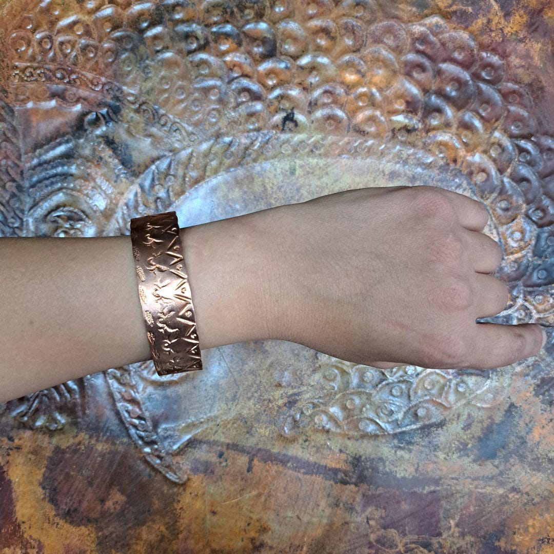 Handhammered Bracelet, Unique Copper Jewelry, Artisan Copper Bracelet, Handmade Copper Bracelet ...