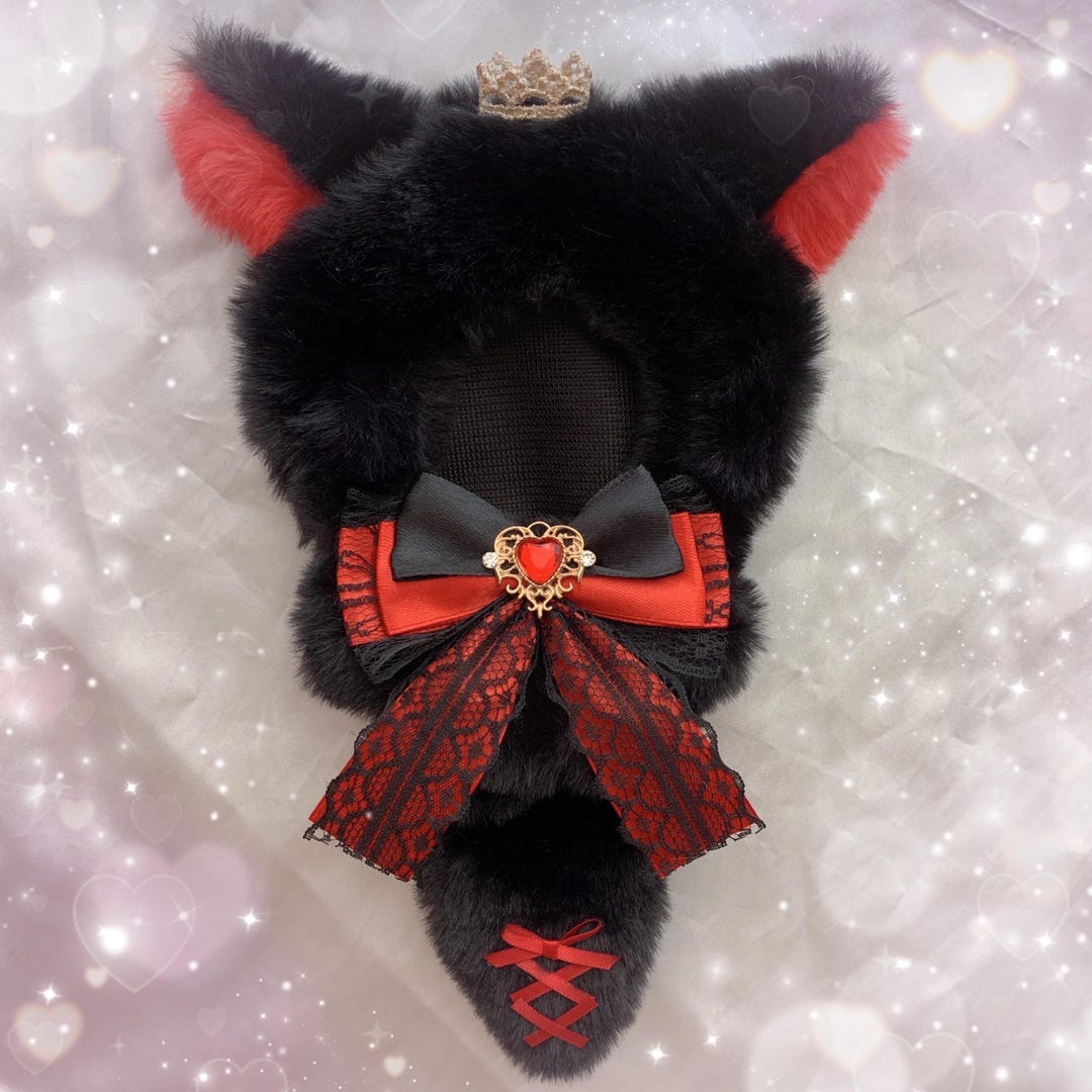 Black Red Wolf | Japanese Nui-fuku | for Chibigurumi Nui Plush Dool ...