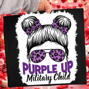 Military Child PNG Bundle, Purple up Month Designs (digital Download - Etsy