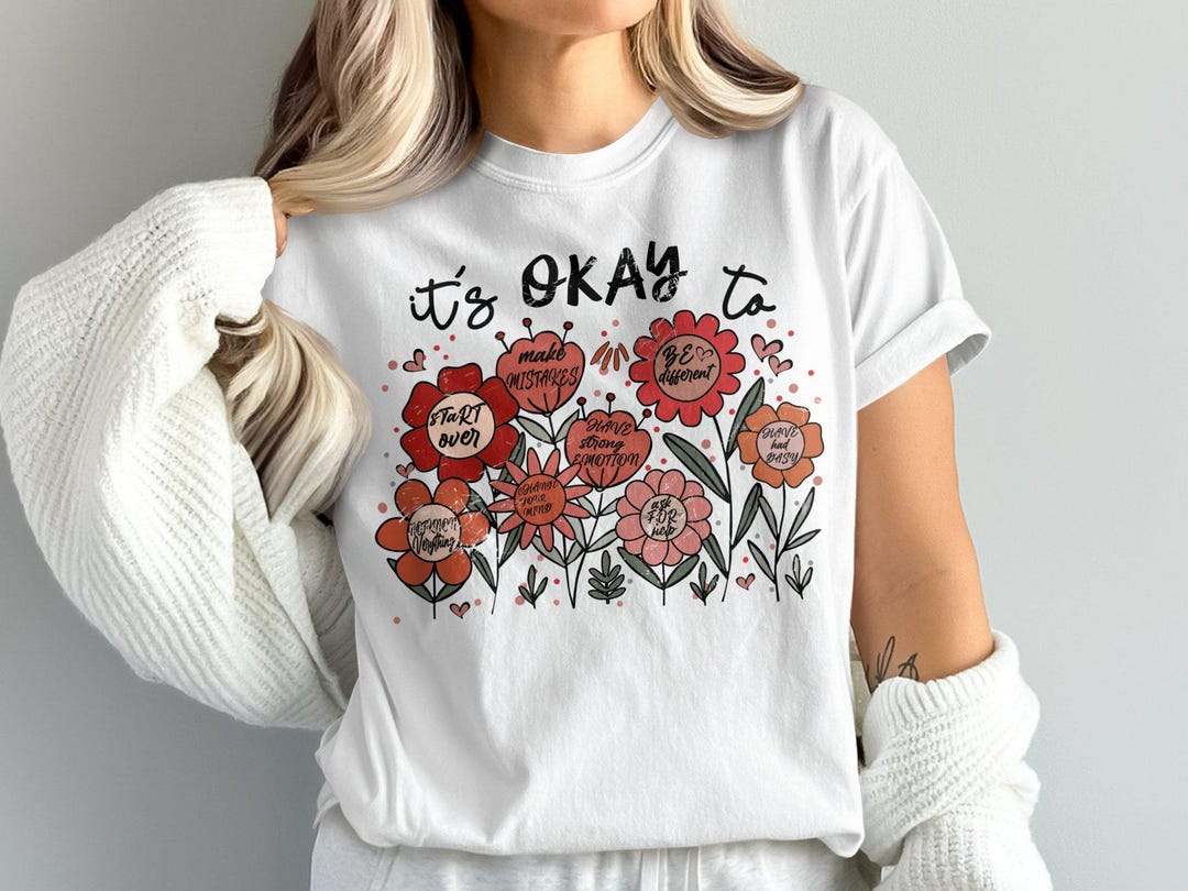 It's Okay to Boho Floral PNG & SVG, Flowers Png, Motivational Png ...