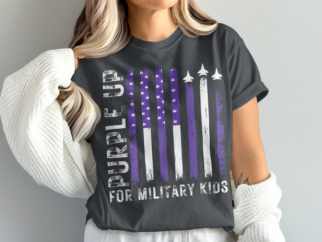 Purple up for Military Kids PNG: Awareness Design (digital Download) - Etsy