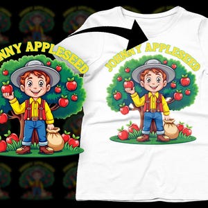 Johnny Appleseed Planting Apple Trees PNG: History Buff Gift (digital ...