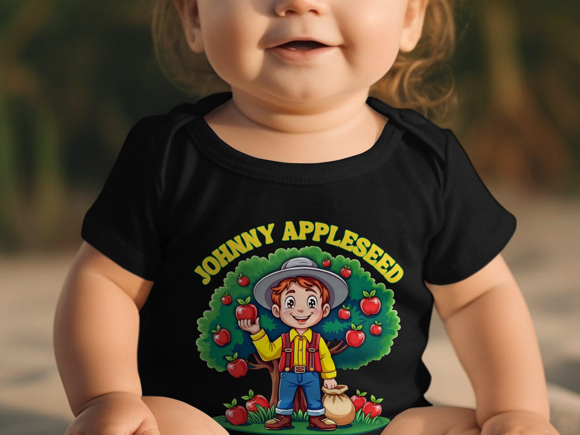 Johnny Appleseed Planting Apple Trees Design Print for Shirt PNG ...