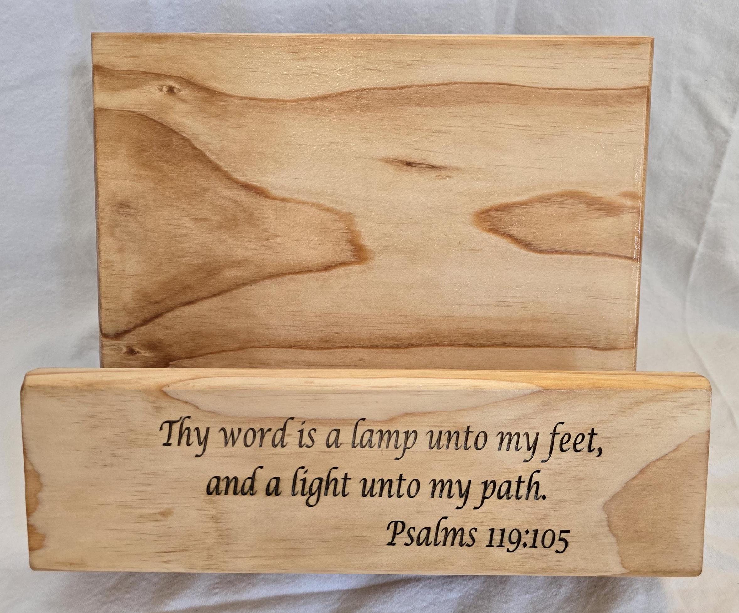 Engraved Bible/book Stand; Scripture; Wooden - Etsy