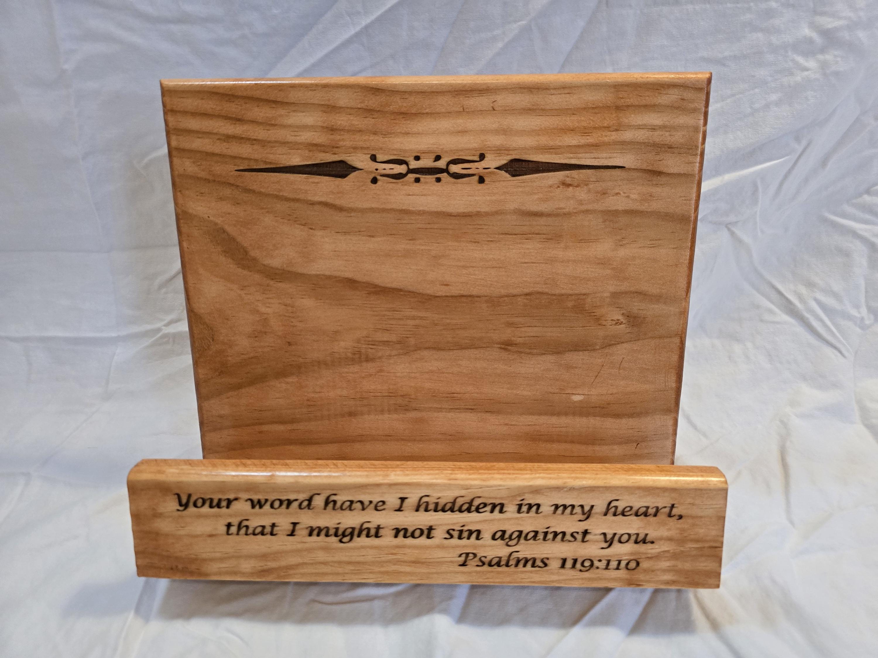 Engraved Bible/book Stand; Scripture; Wooden - Etsy