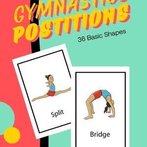 Gymnastics Flash Cards Digital Download 36 Basic Positions! - Etsy