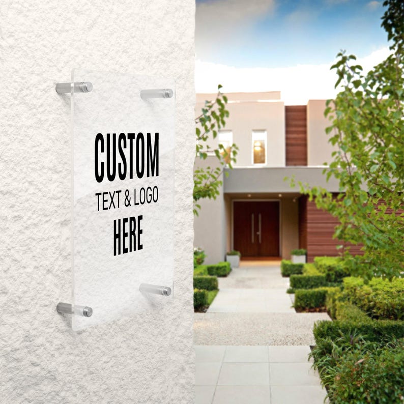 Custom Acrylic Sign, Name Plate, Business Signs, Personalized Wall ...