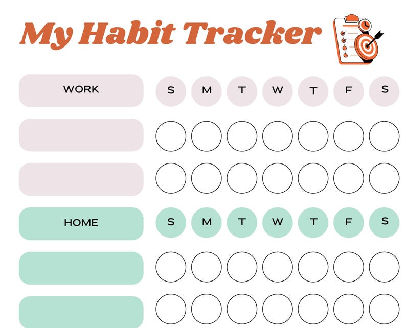 My Weekly Printable Habit Tracker |habit Diary | Motivation Fitness ...