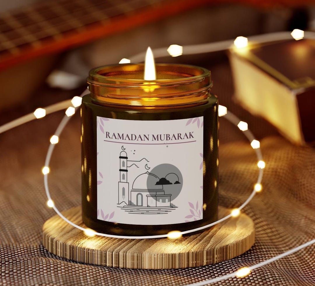 Ramadan Scented Candles, Ramadan Mubarak Gift, Coconut Apricot Wax ...
