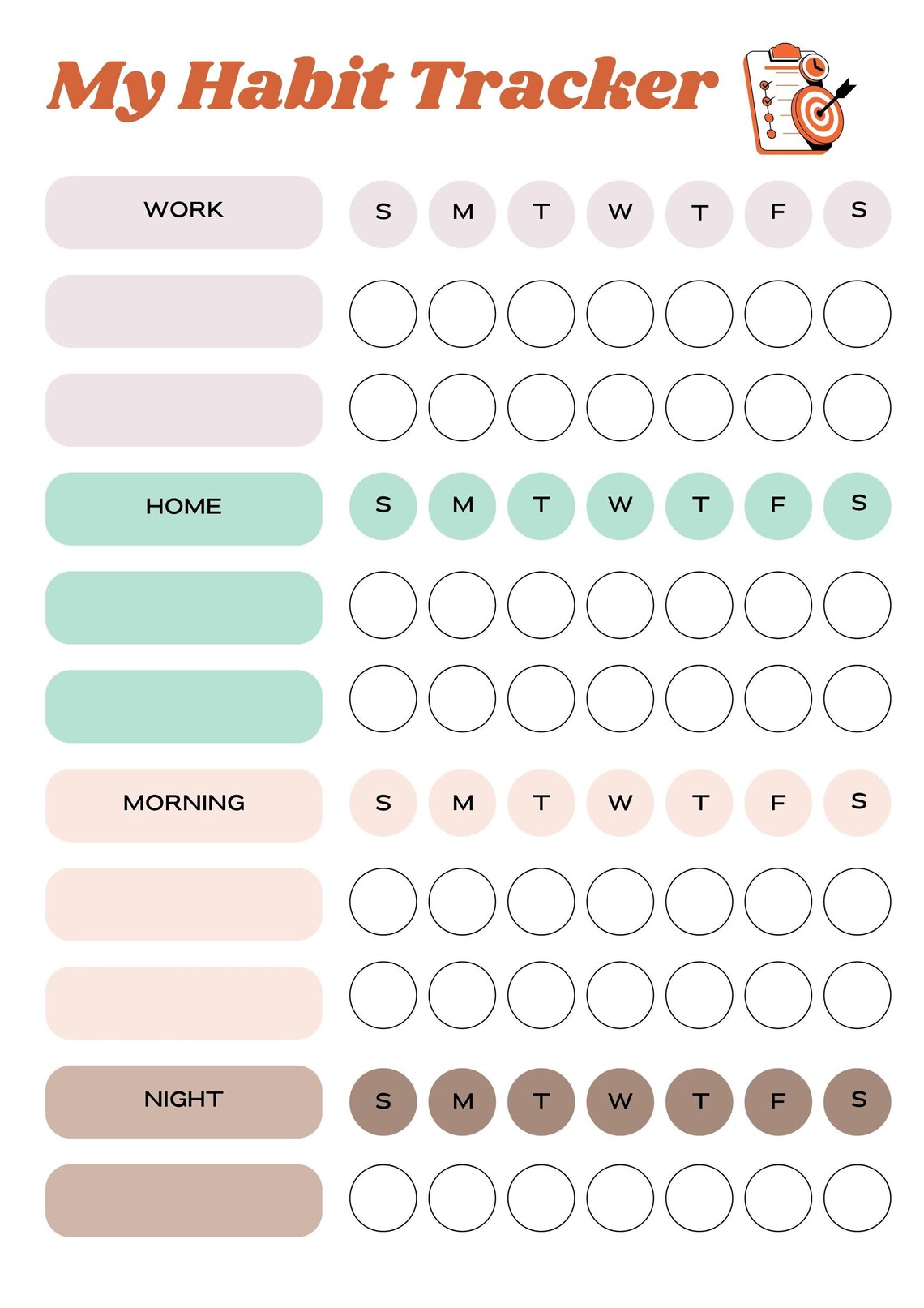 My Weekly Printable Habit Tracker |habit Diary | Motivation Fitness ...