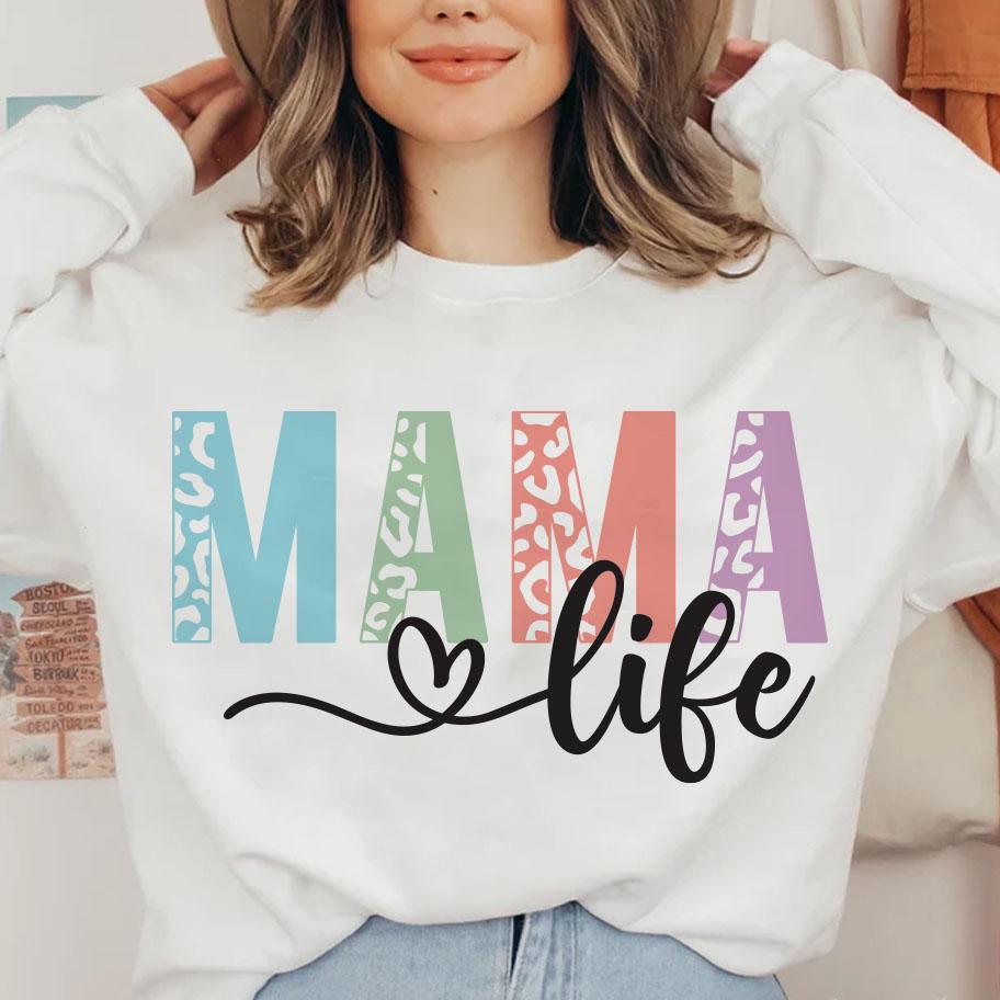Mama Life SVG PNG, Leopard Mama Life Svg, Colorful Mama Svg, Blessed ...