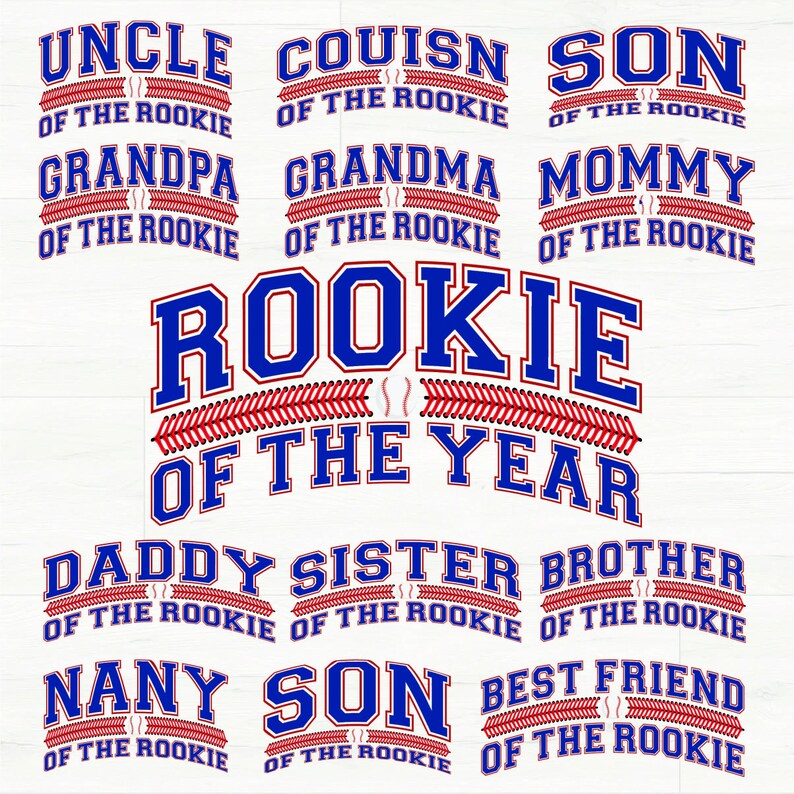 Baseball Birthday SVG Bundle, Baseball Family Shirt SVG, Rookie of the ...