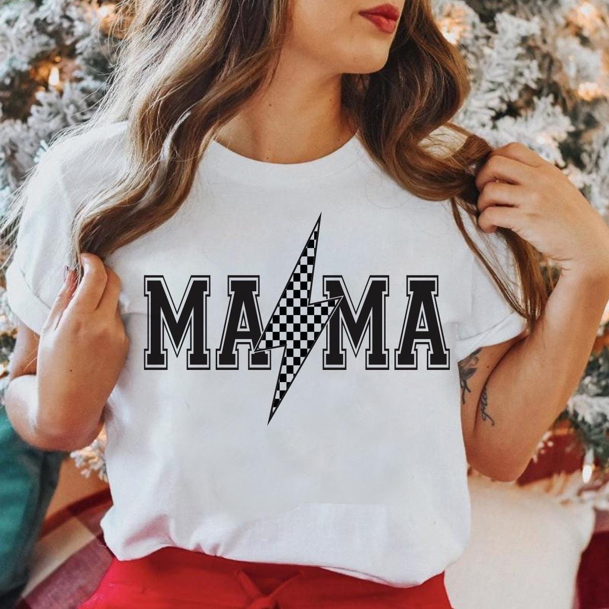 Checkered Mama PNG, Mama Checkered Shirt Svg, Retro Checkered Mama Png ...