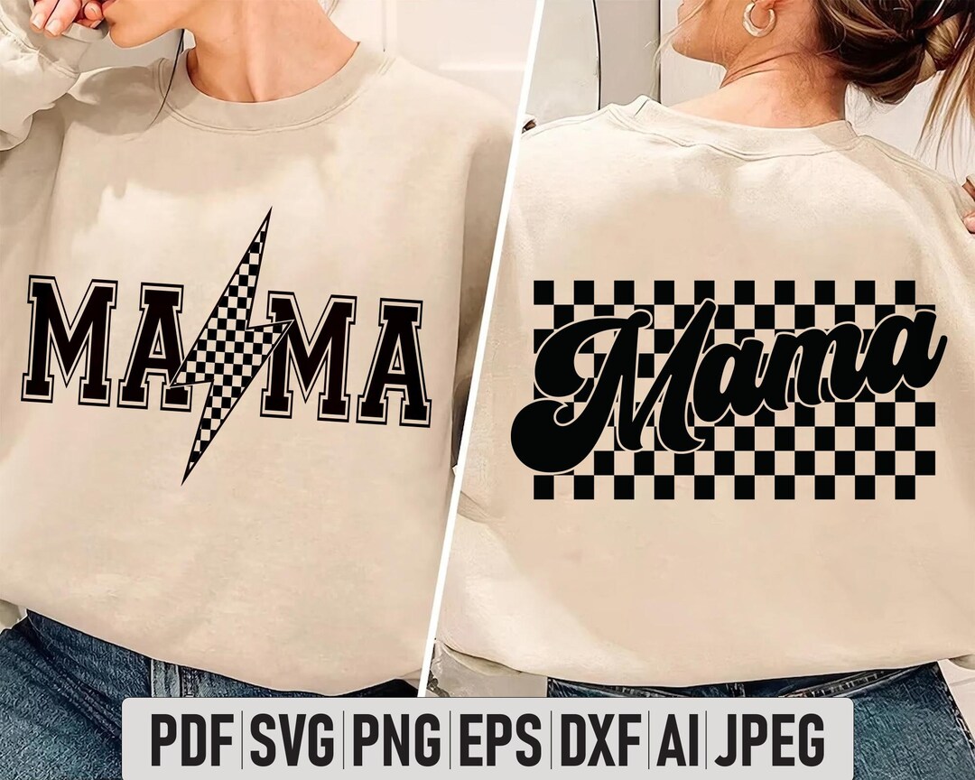 Checkered Mama PNG, Mama Checkered Shirt Svg, Retro Checkered Mama Png ...