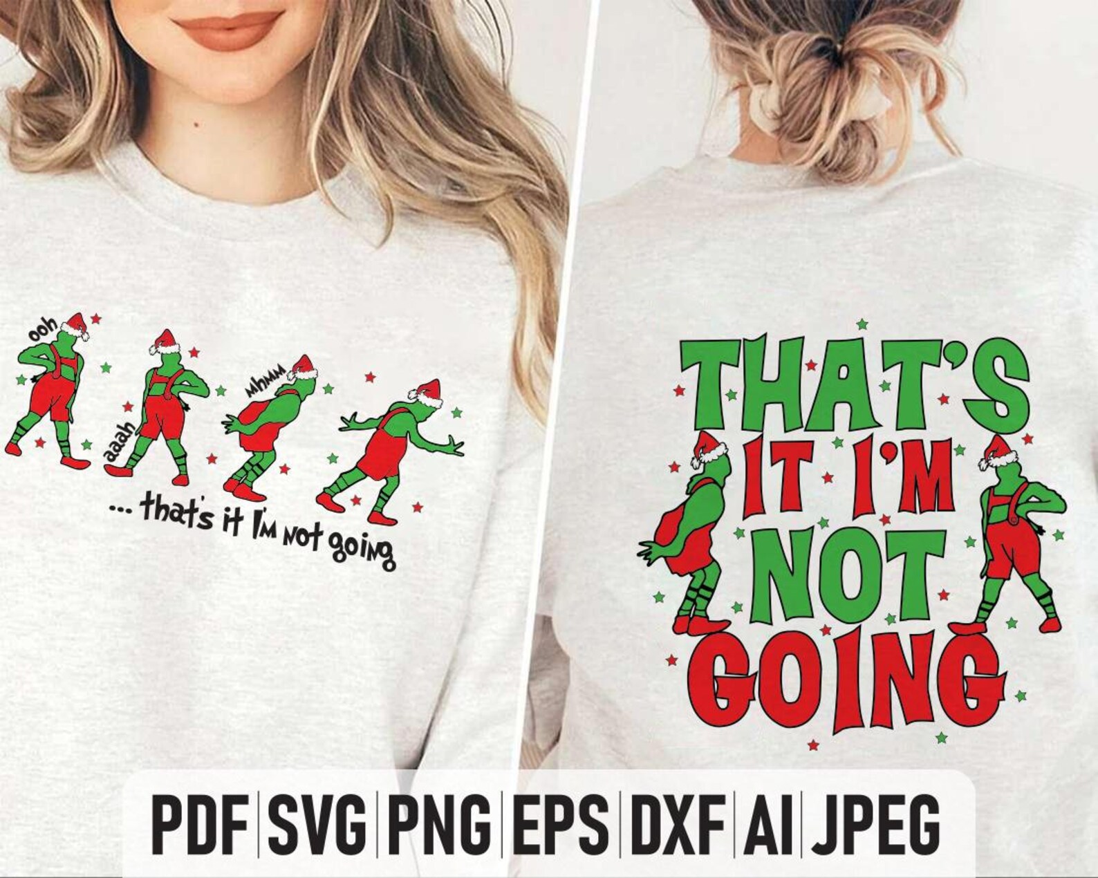 That's It I'm Not Going Svg, Merry Grinchmas Svg, Funny Christmas Svg, Grinch Svg, Family ...