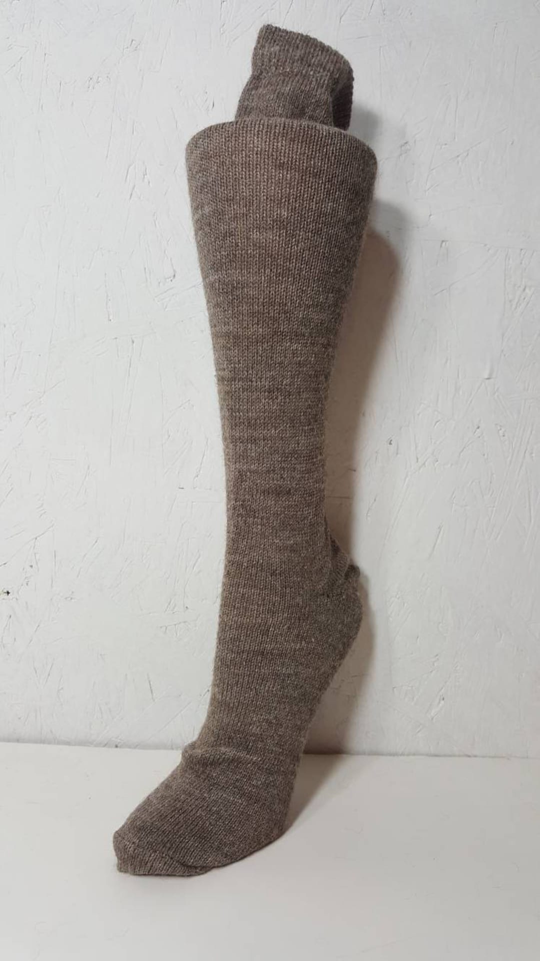 Suri Alpaca Boot Socks: Natural Grey Brown, Missouri Grown - Etsy