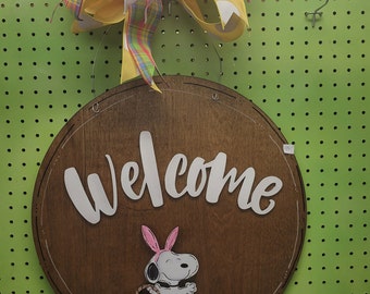 Snoopy Welcome Door Signs - Etsy