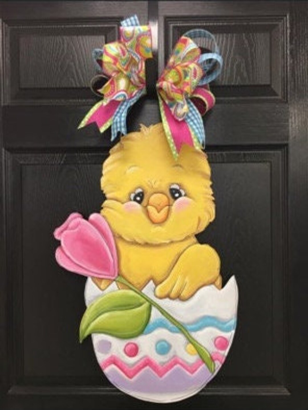 Easter Door Hanger April Spring bunny Egg Chick Fun Cute Decoration - Etsy