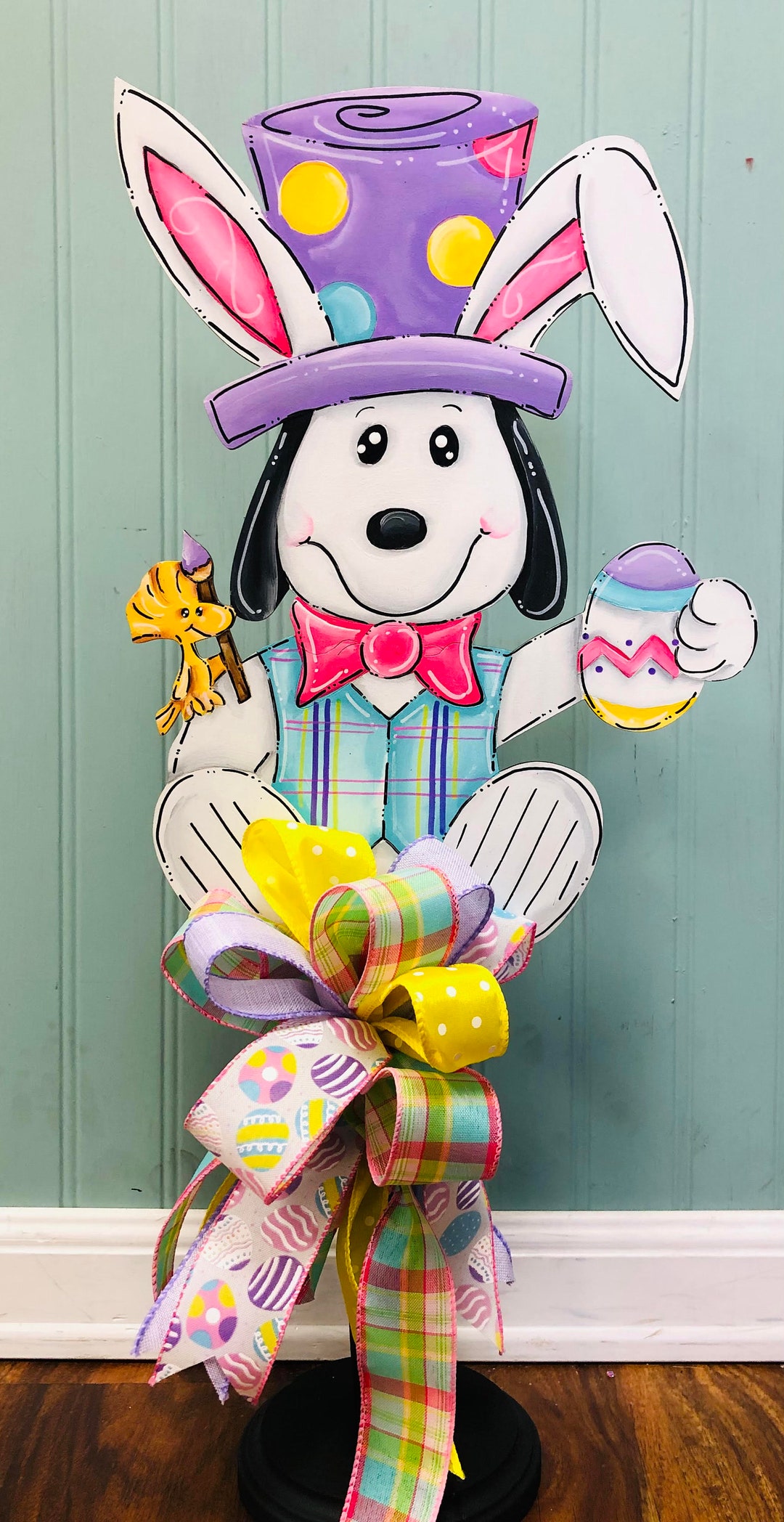 Easter Bunny W/friendeaster Table Topper Decormantle Decorations - Etsy