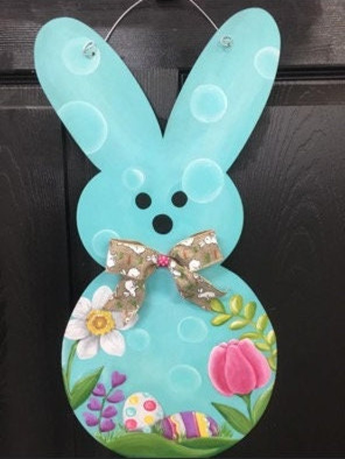 Easter Peep Door Hanger Sign Spring April - Etsy
