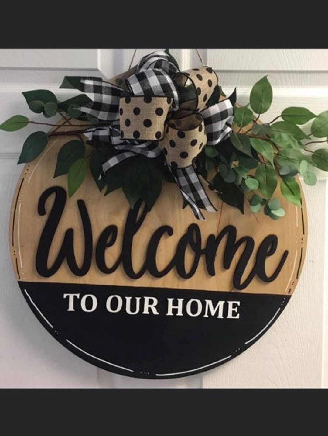 Welcome to Our Home Door Sign Hanger Welcome Door Hanger - Etsy