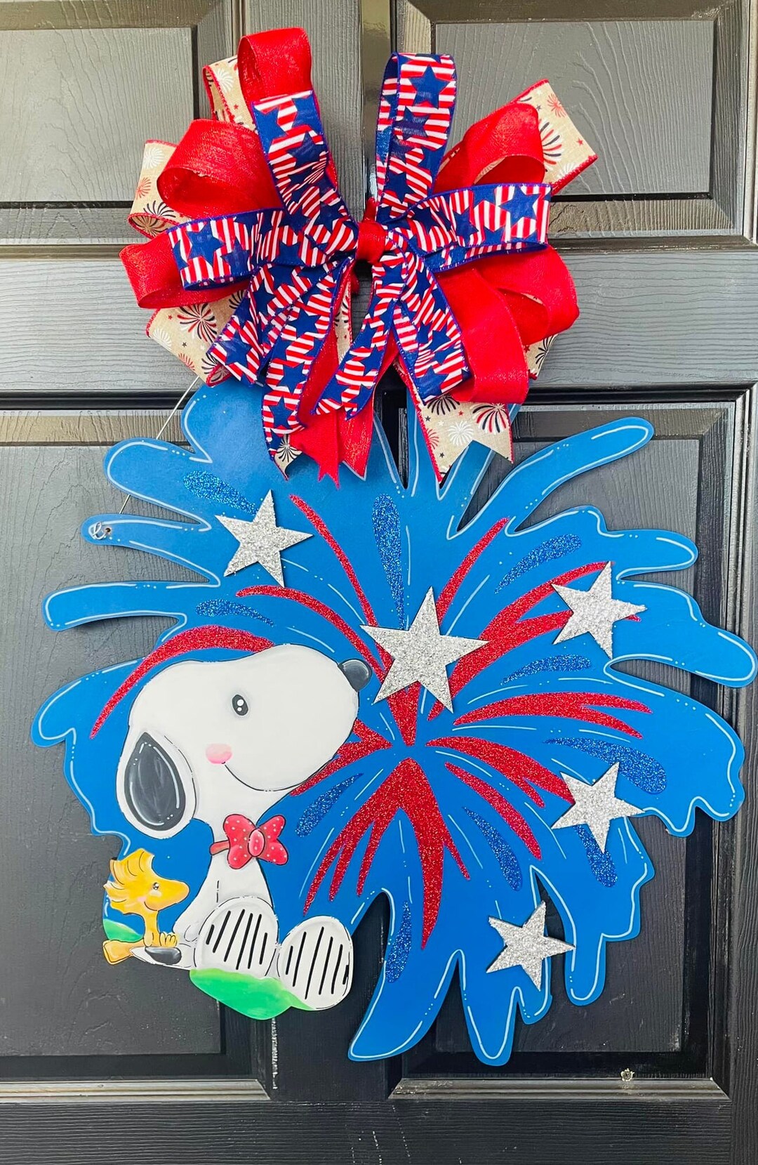 Patriotic Fireworks Snoopy - Etsy