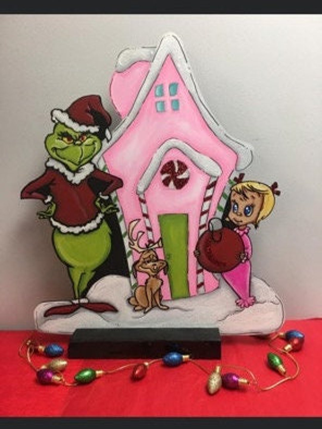 Grinch House Table Top Stand Cindy Lou Who Christmas Decor Cute - Etsy