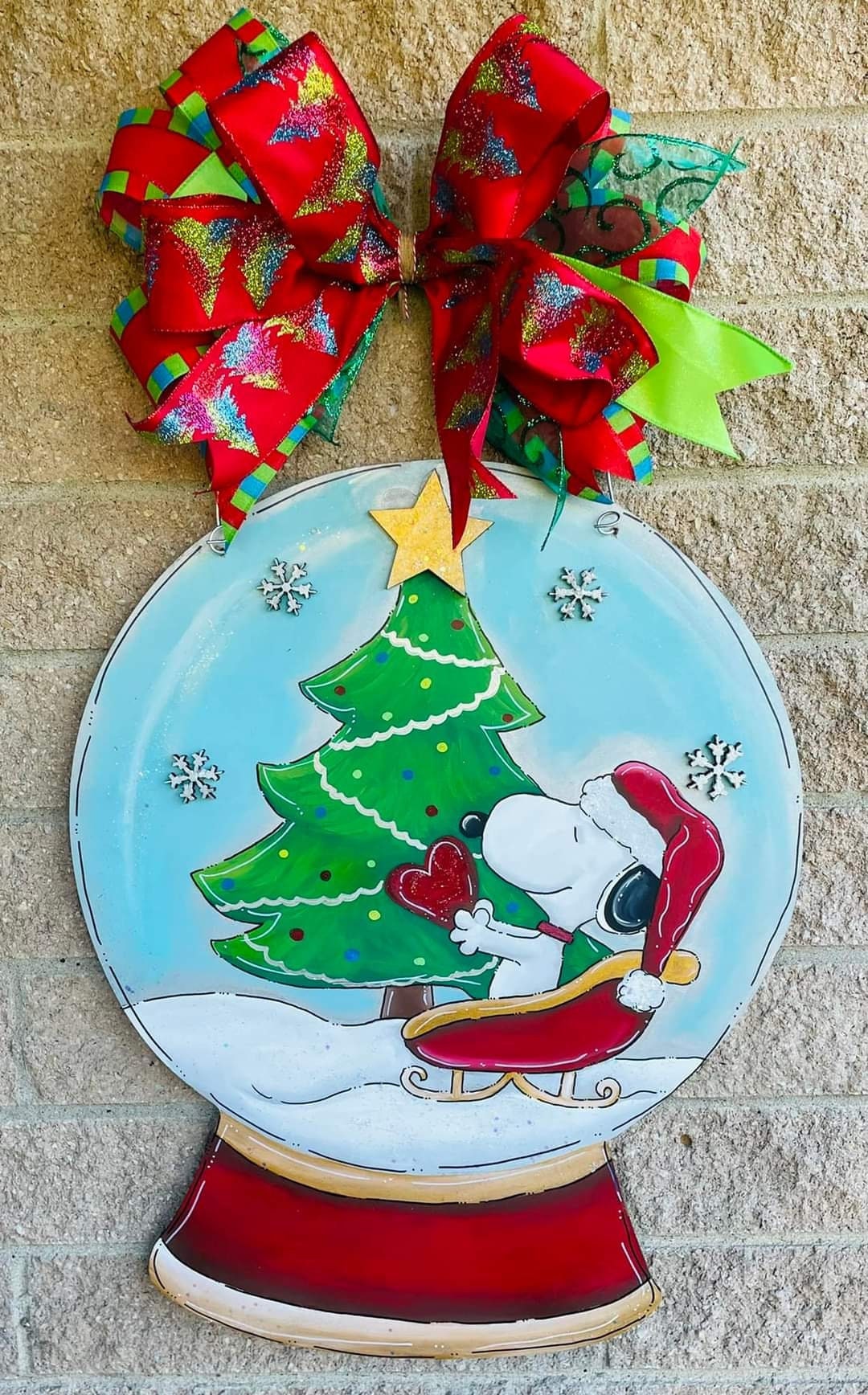 Snowglobe Door Hanger Christmas Door Hanger December Door Hanger Winter ...