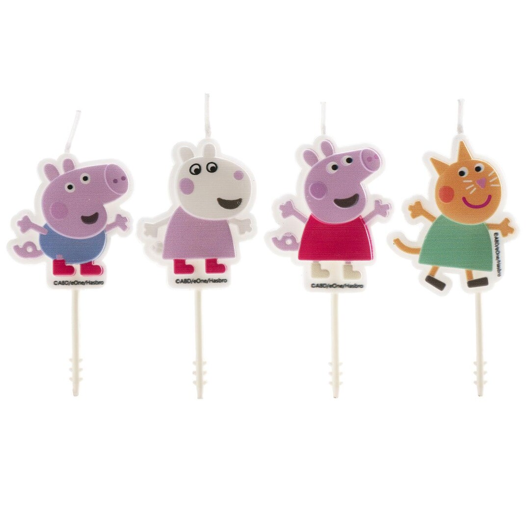Peppa Pig Children's Candles Cake Decoration 4 Pieces - Etsy