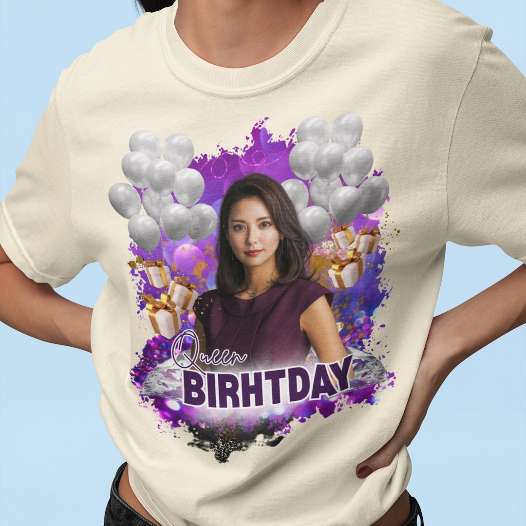 Custom Bootleg Shirt With Photo, Girlfriend Birthday Tee, Personalized ...