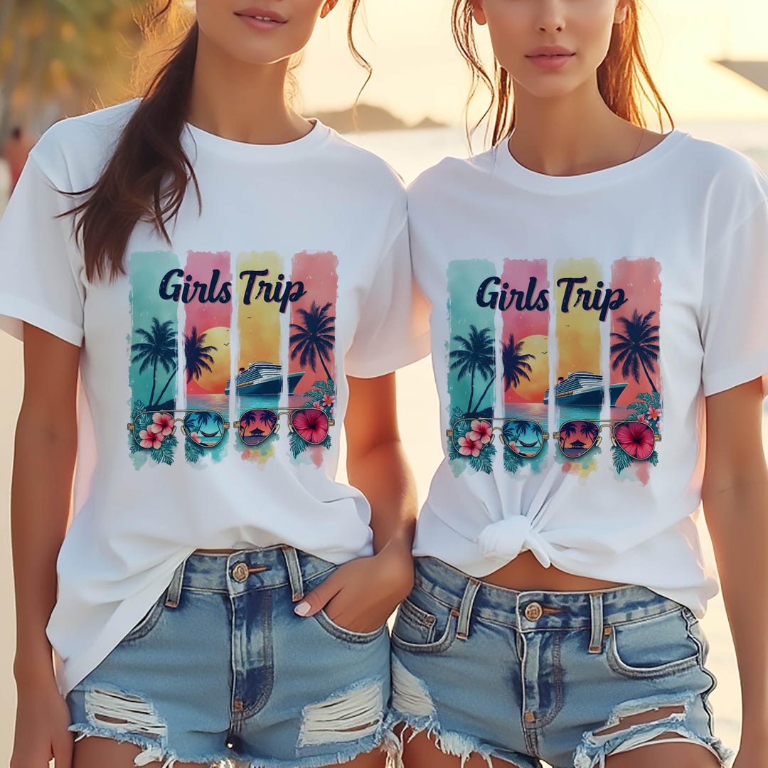 Retro Distressed Girls Trip PNG, Matching Vacation Tees Png, Trip Shirt ...