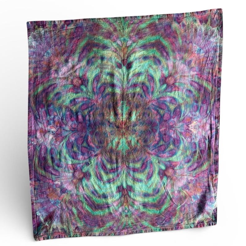 Kaleidoscope Tie Dye Tea Towel W/hanging Loop, 26x28", Premium Cotton ...