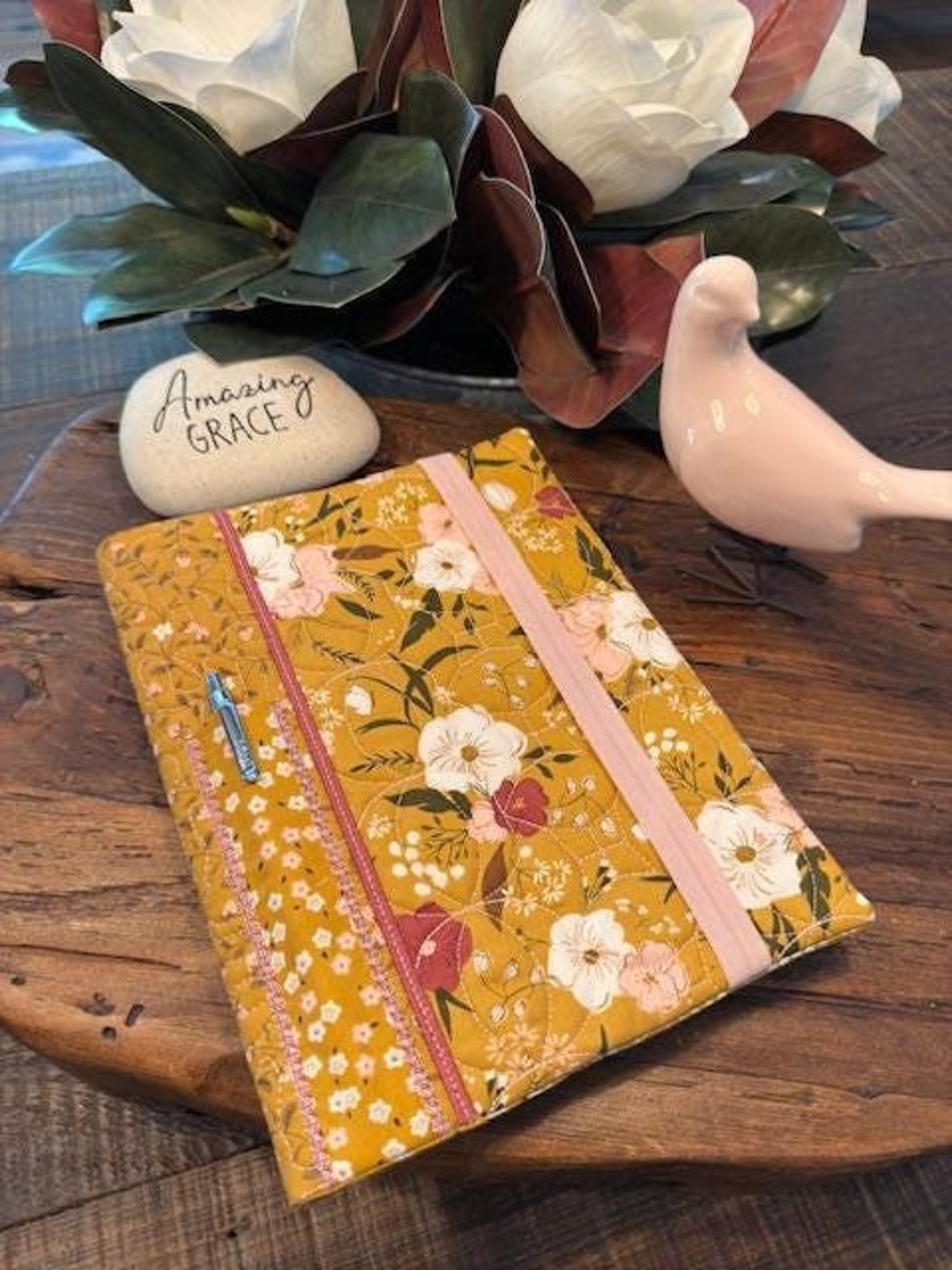 In Full Bloom- Composition Book Cover Journals, Ladies Gift, Quilted ...