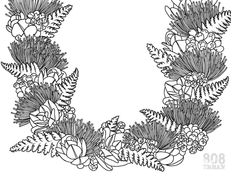 Lei Coloring Page - Etsy