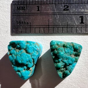 Turquoise Free Form Nodule Pair - Natural Surface - Beautiful Turquoise ...