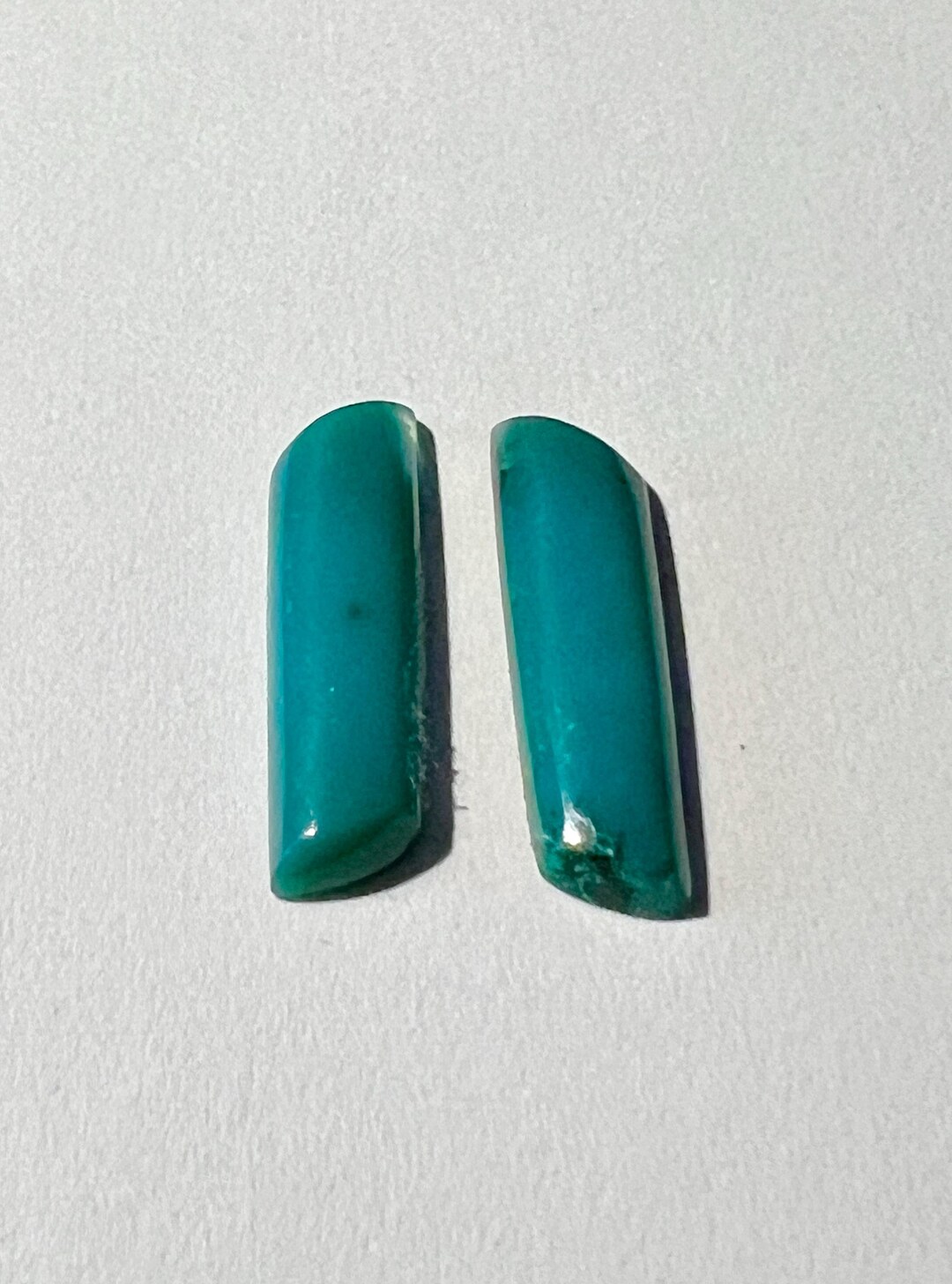 Gem Chrysocolla Pair – Natural, Dark Blue Green Free Form Gummy ...