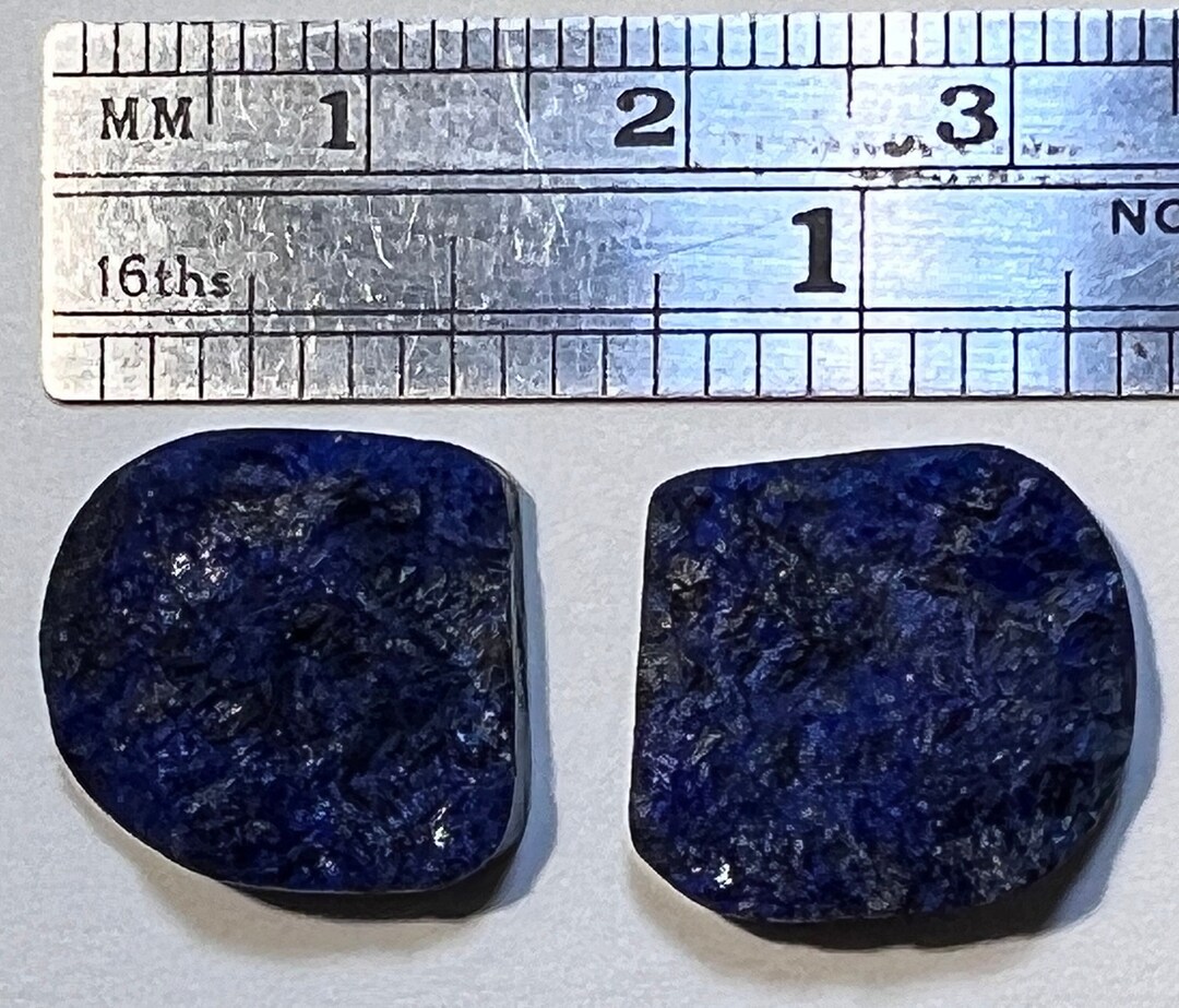 Azurite Druzy Freeform Pair - Beautiful Blue Crystals - Natural Surface ...
