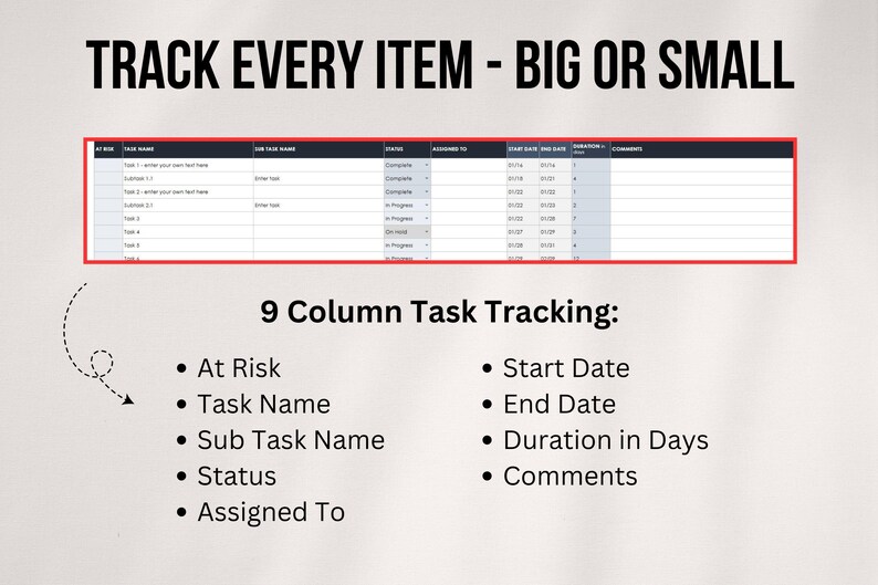 Timeline Template and Gantt Chart for Project Management | Project ...