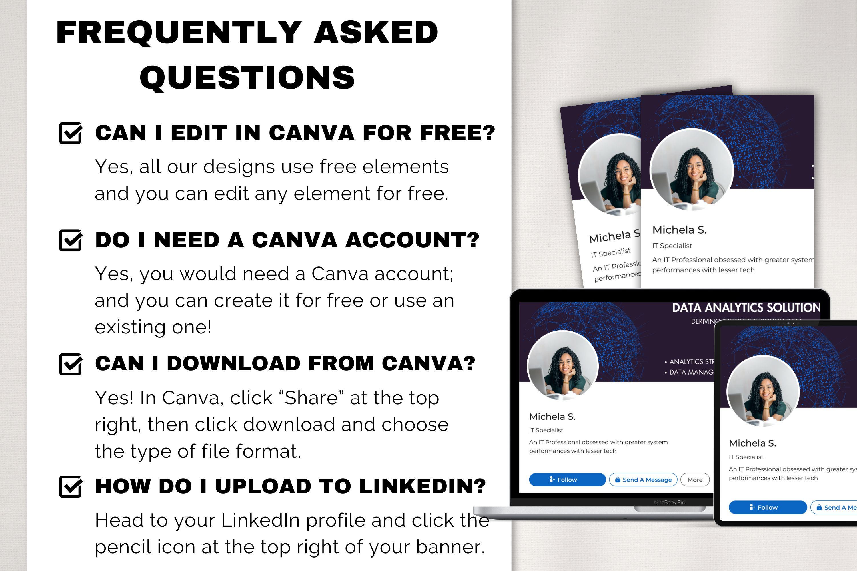 Linkedin Custom Banner Editable Template, Personalized Linkedin Premium ...