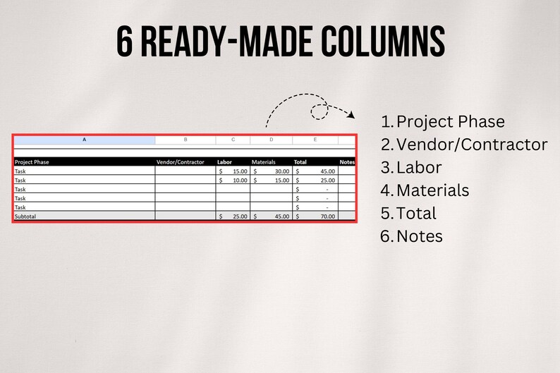 Estimate Template for Project Management | Job Estimate Template ...