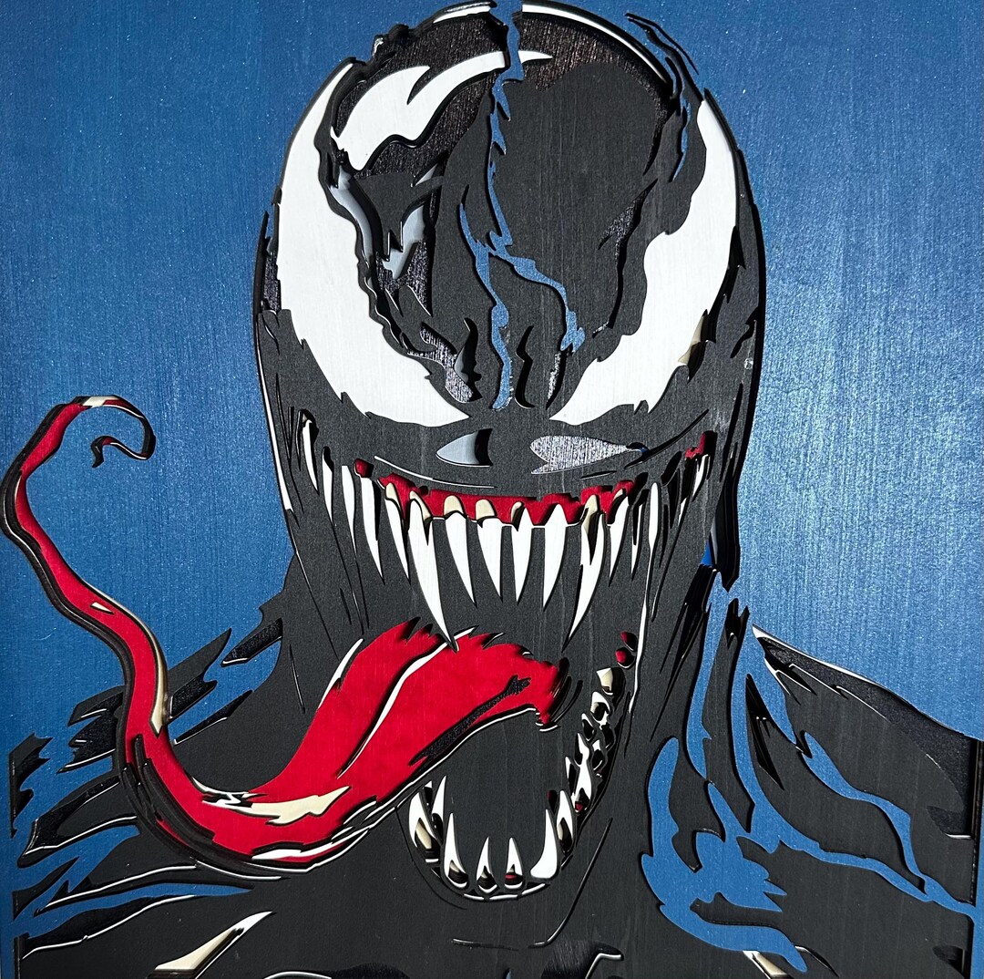 Venom - 3D Layered Laser Wood Wall Art – Designs for Living Room ...