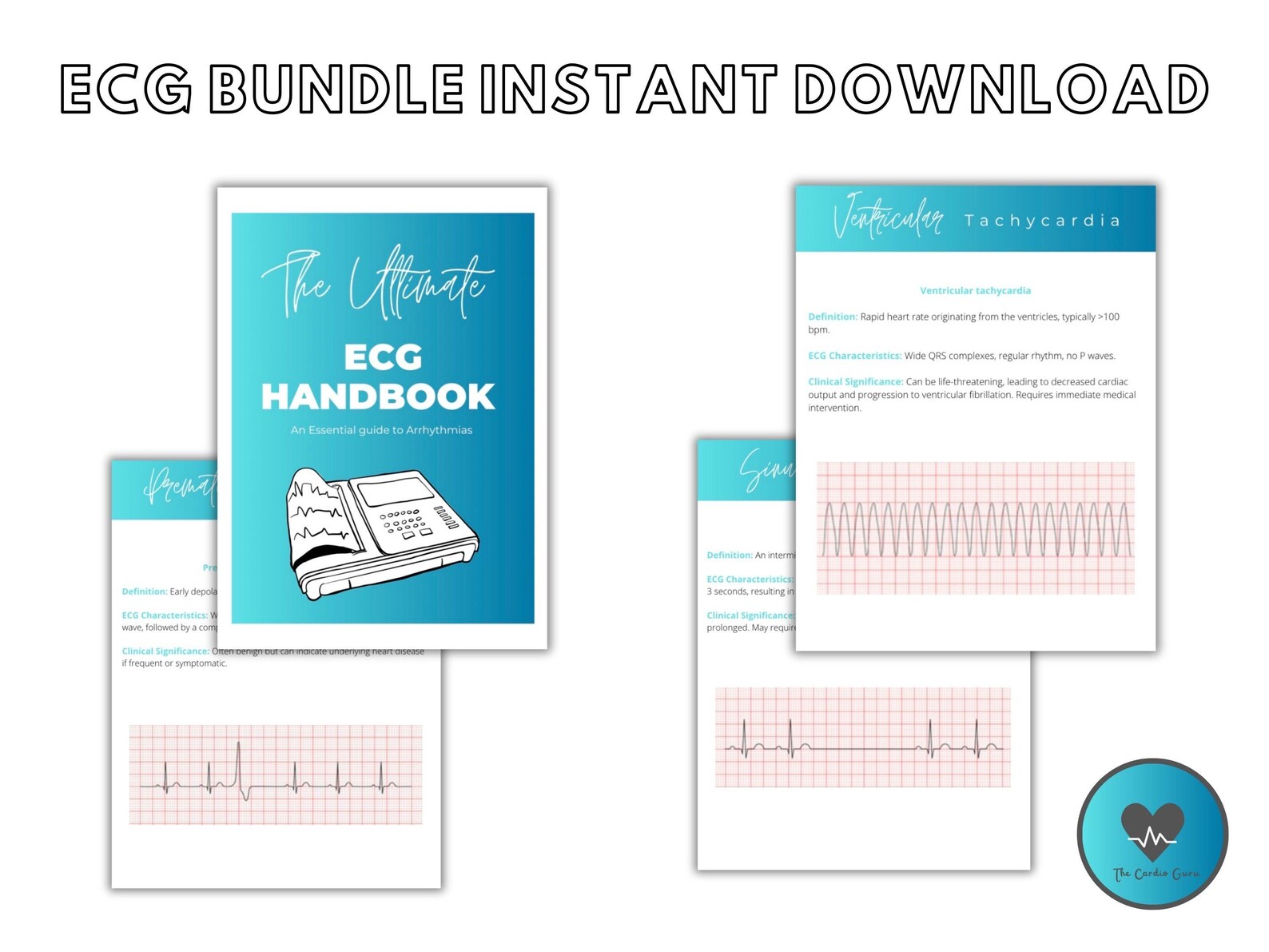 ECG Rhythms & Arrhythmias | EKG Dysarrhythmias | Sinus Rhythms | AV ...