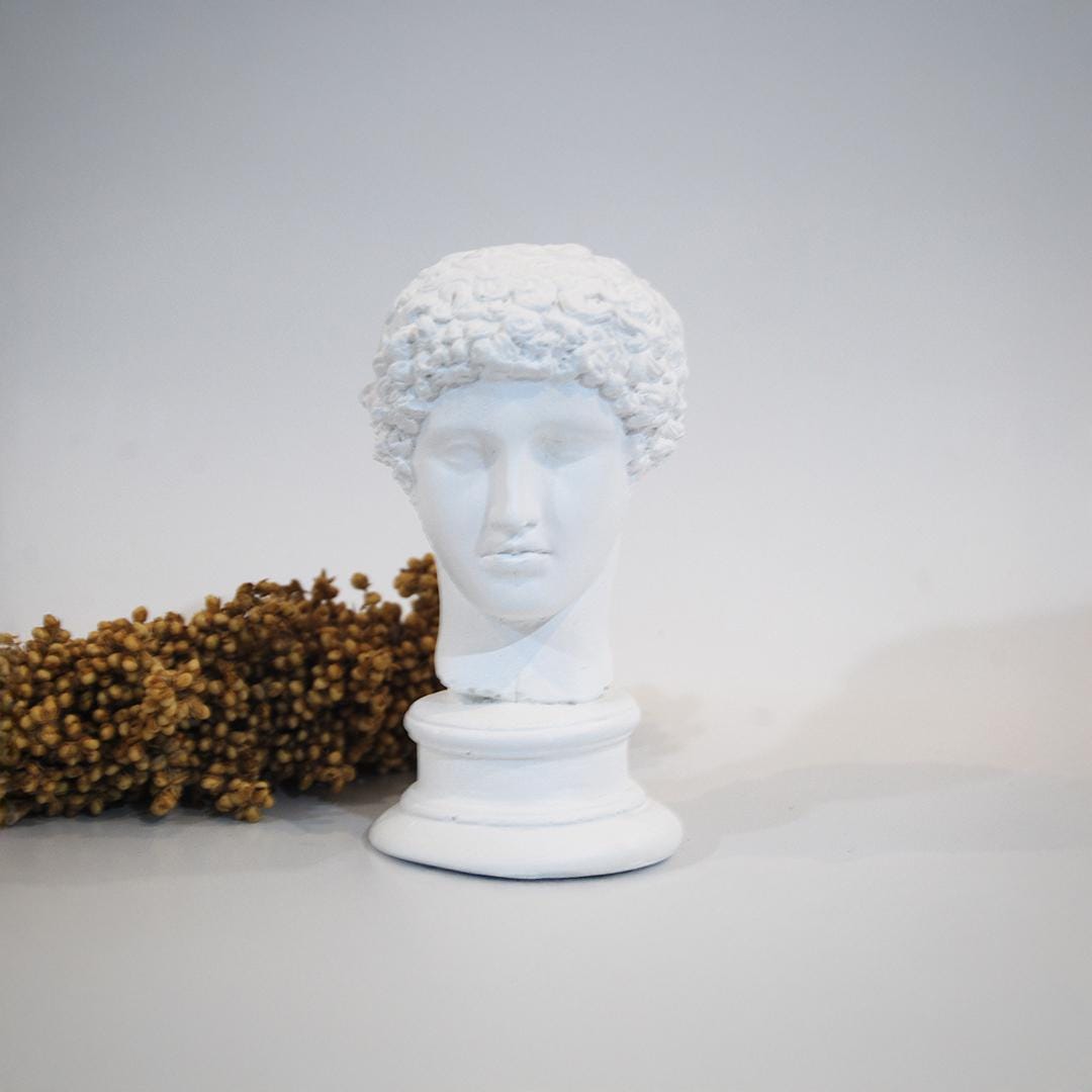 Modern Concrete Head Sculpture - Minimalist Decorative Bust for Home ...