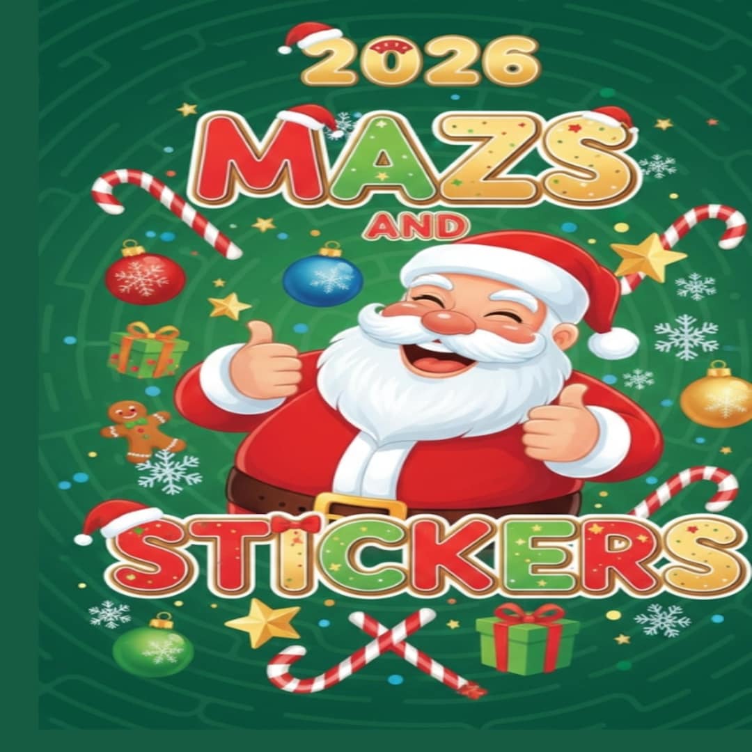 Christmas Mazes and Stickers Printable – Holiday Activity Book ...