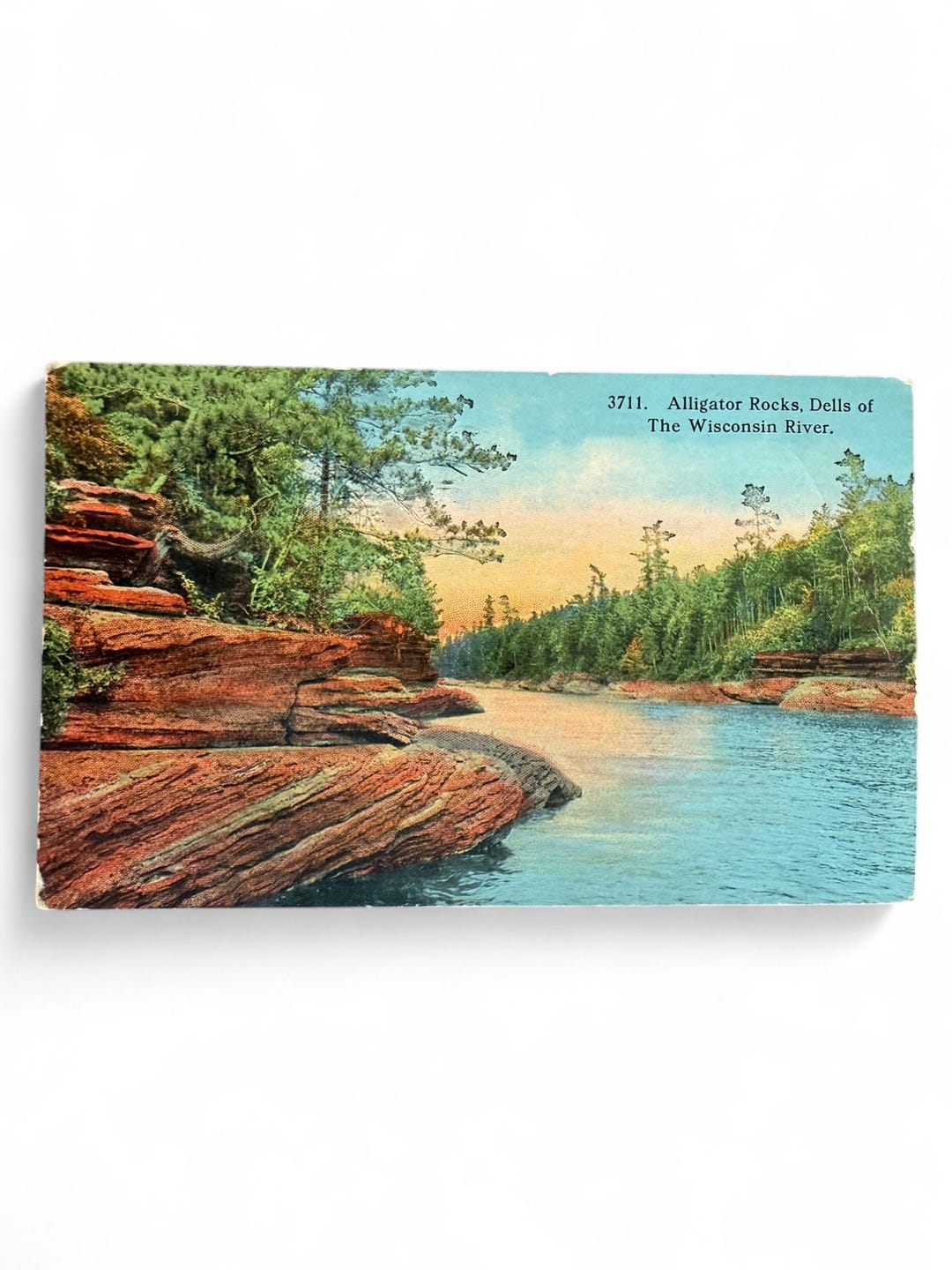 Vintage Antique Postcard / Alligator Rocks of the Wisconsin River ...