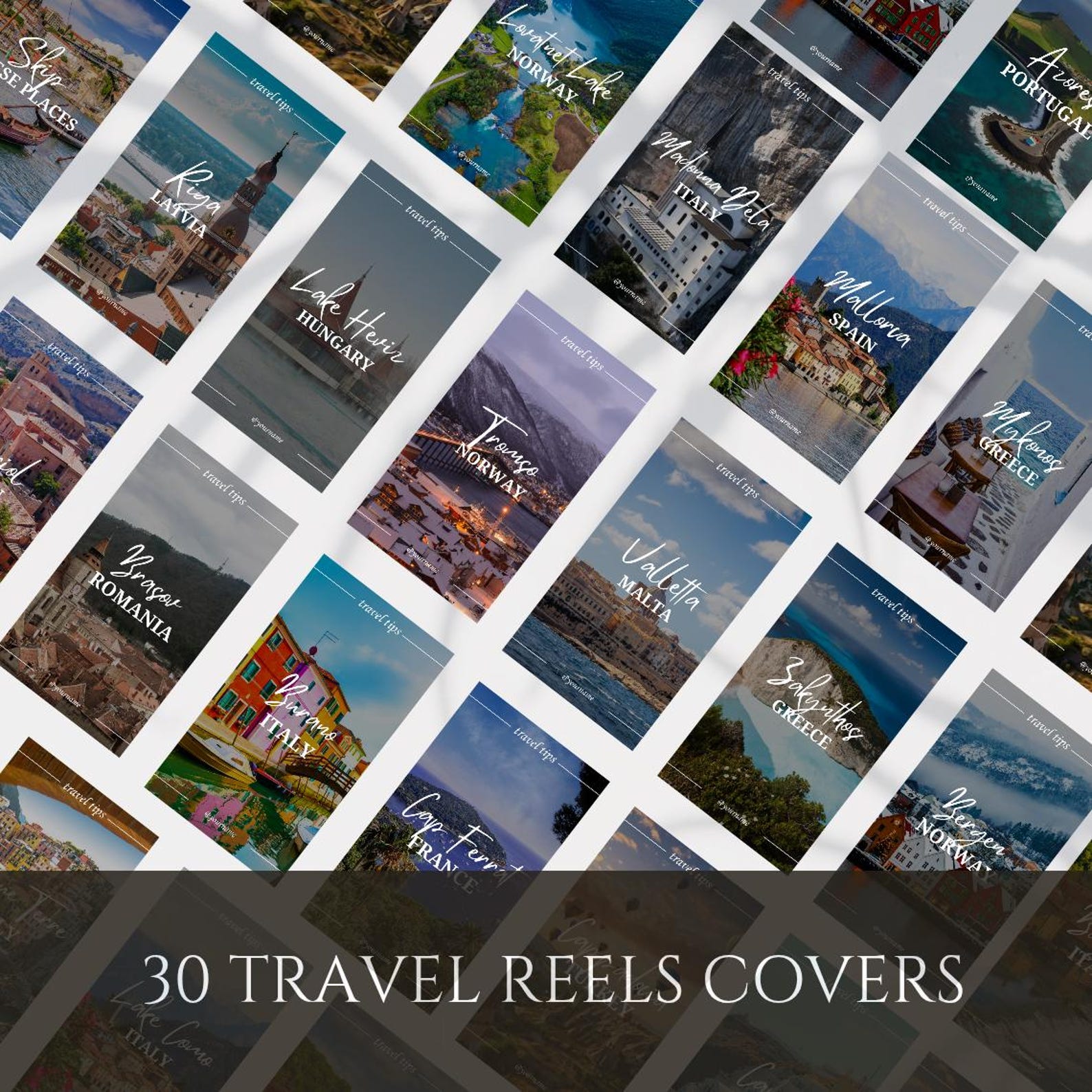 Travel Reels Bundle Faceless Reels Canva Templates Instagram Travel ...