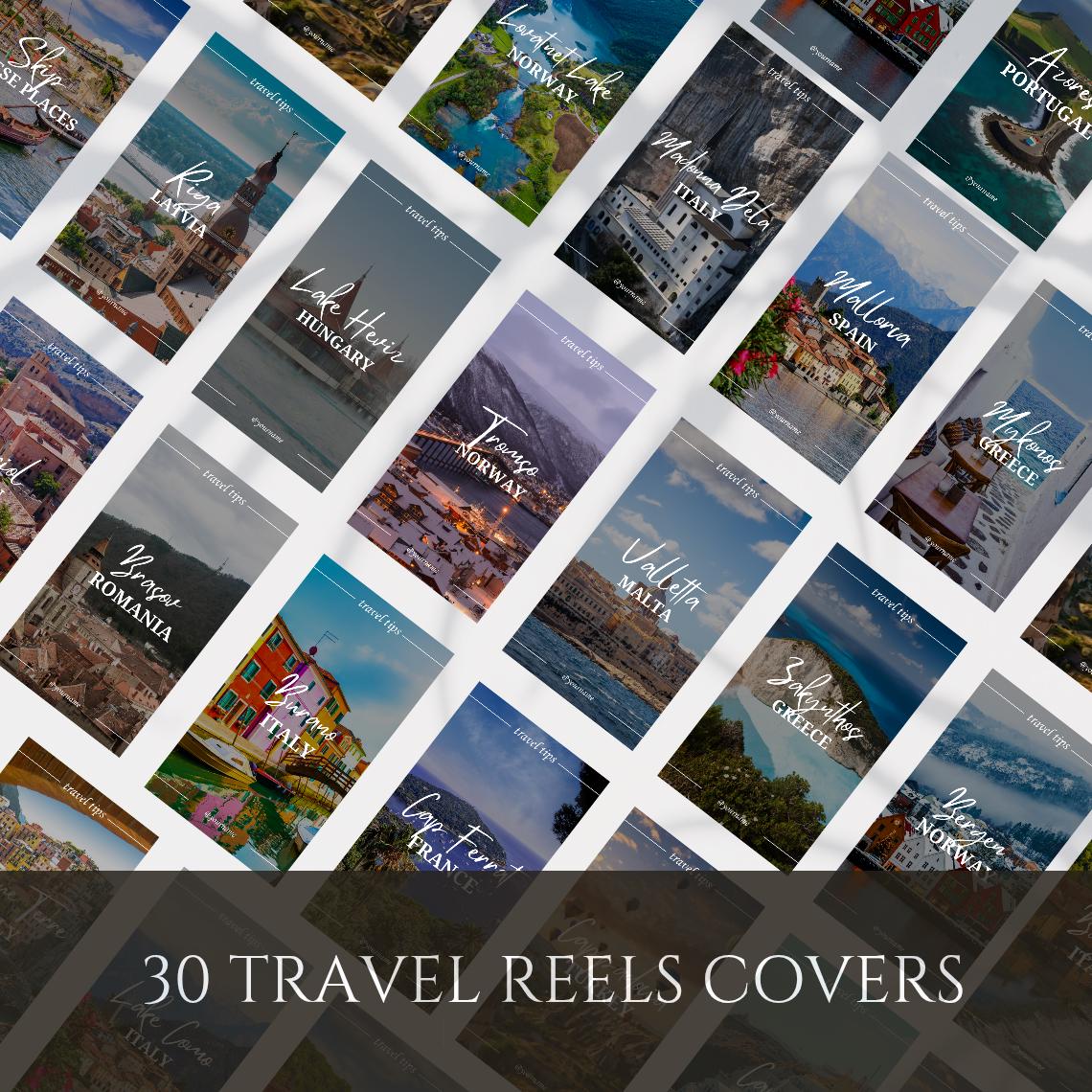 Travel Reels Bundle Faceless Reels Canva Templates Instagram Travel ...